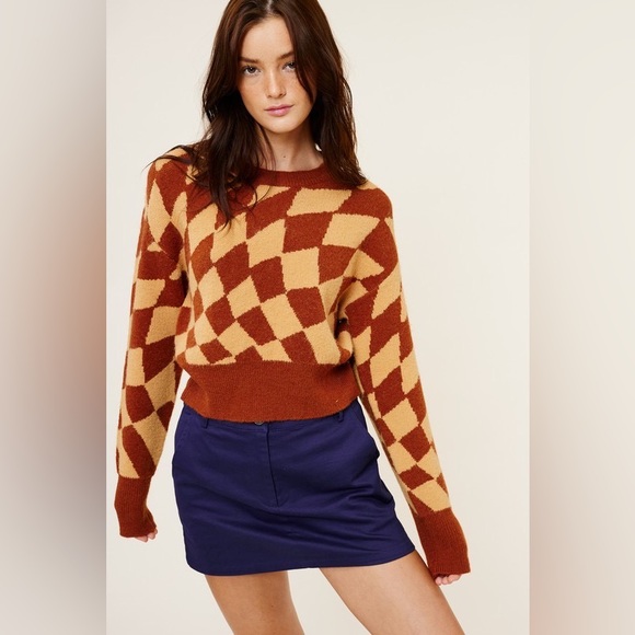 Sweaters | Wavy Checkered Pattern Sweater | Poshmark